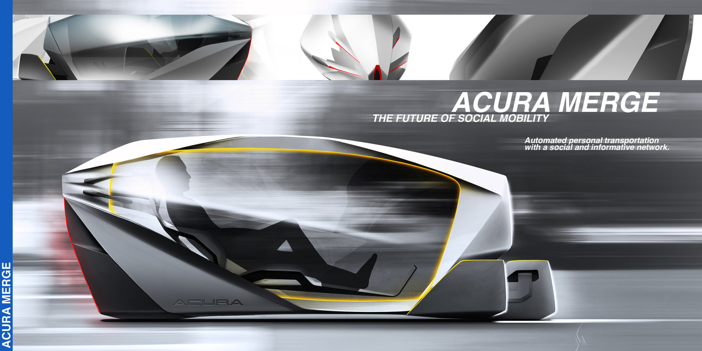Acura Merge - Autonomous Vehicle by Jon Russell at Coroflot.com