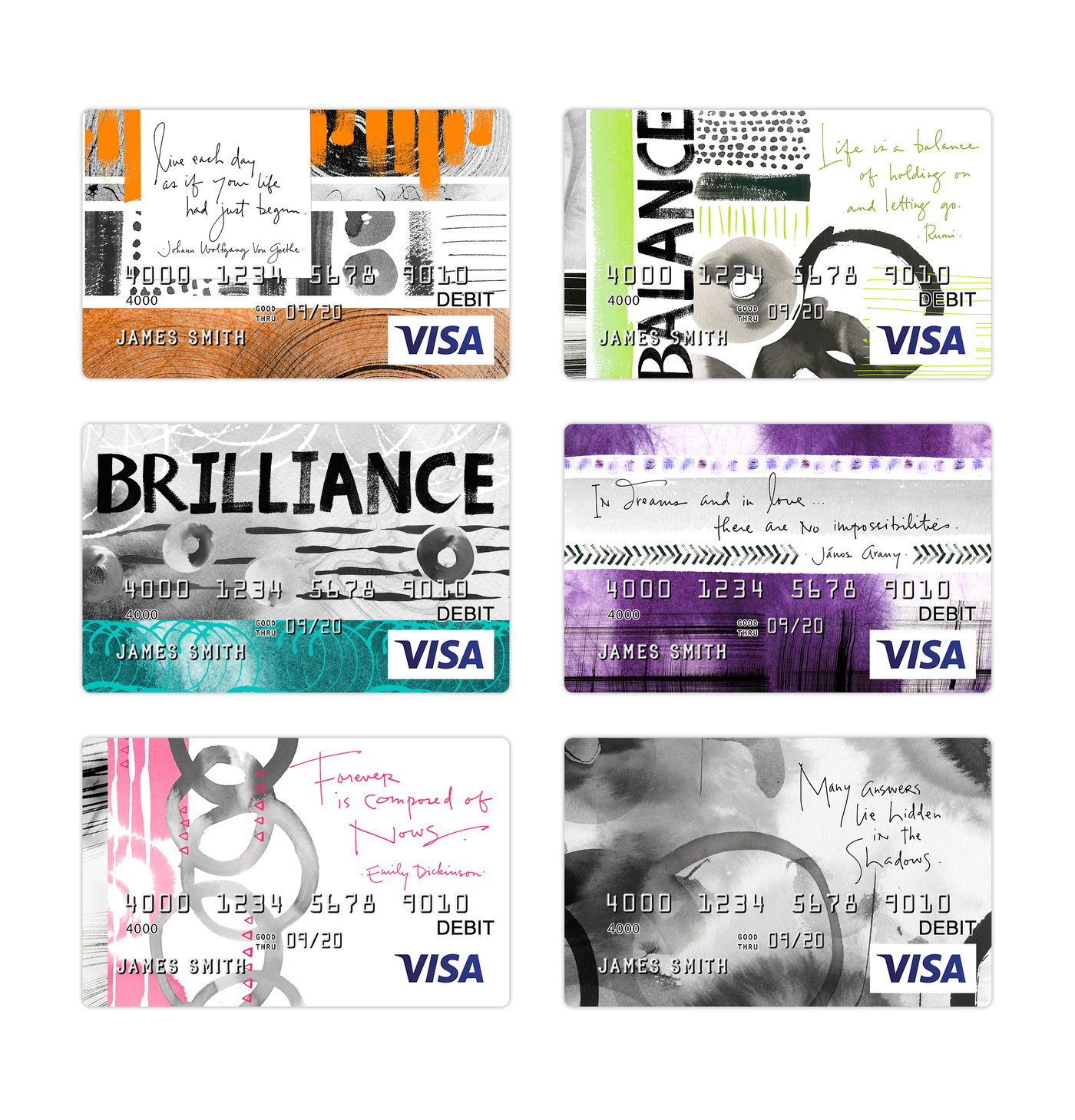 Debit Card Designs for Kathy Davis Studios and Card.com by Anna Lo ...