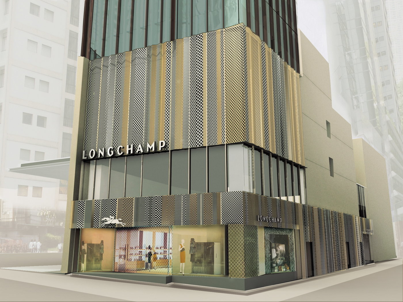 Longchamp flagship Hongkong by Yue Li at Coroflot.com