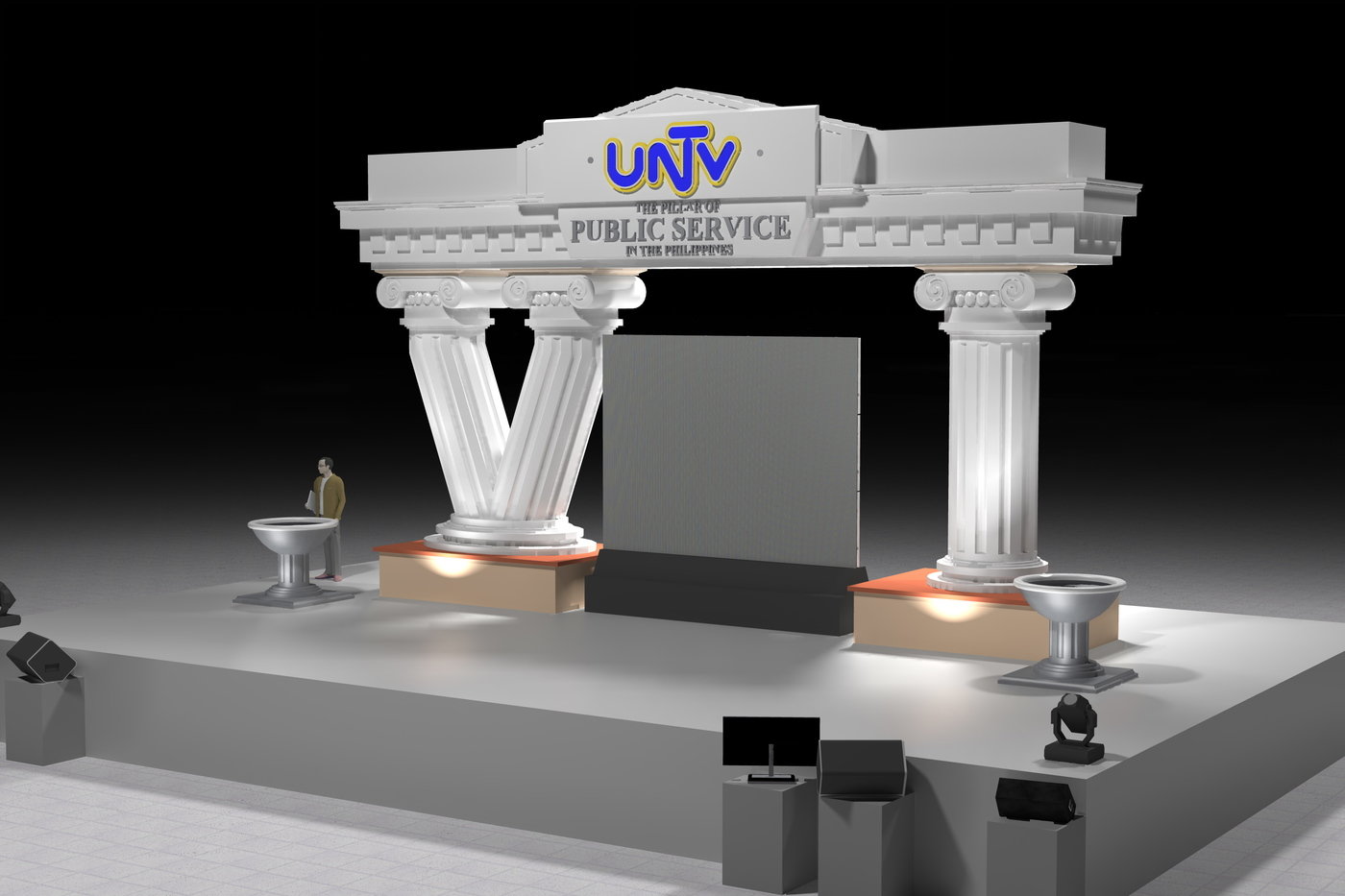 UNTV 6th Anniversary Stage and Backdrop Renditions by randy rey at ...