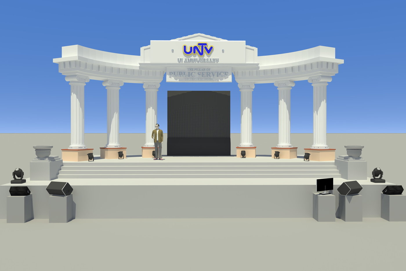 UNTV 6th Anniversary Stage and Backdrop Renditions by randy rey at ...