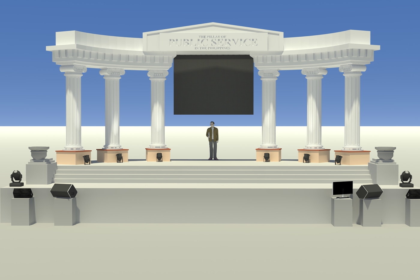 UNTV 6th Anniversary Stage and Backdrop Renditions by randy rey at ...