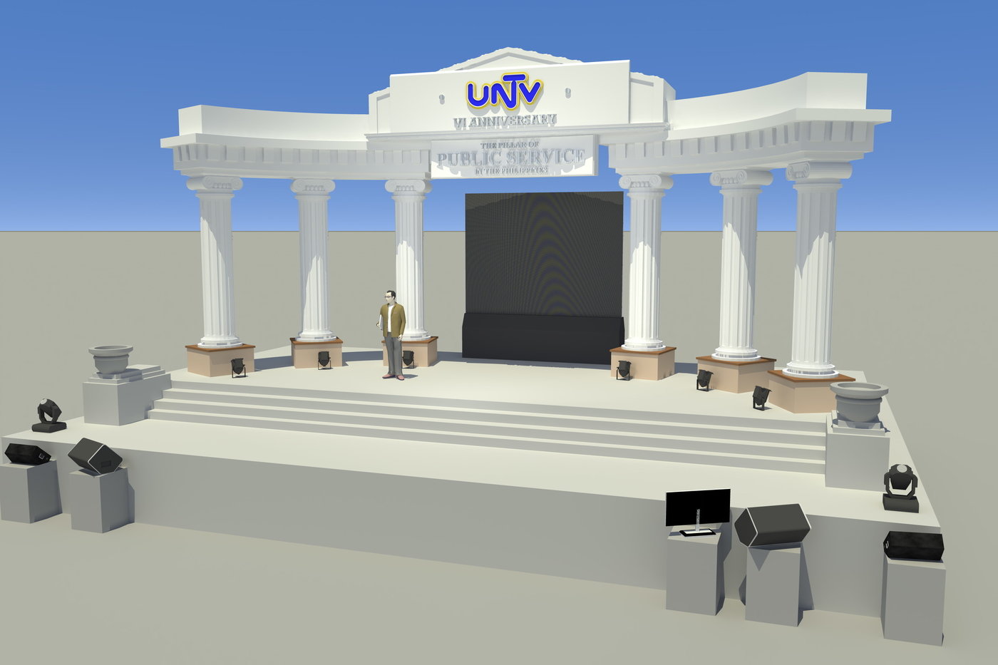 UNTV 6th Anniversary Stage and Backdrop Renditions by randy rey at ...