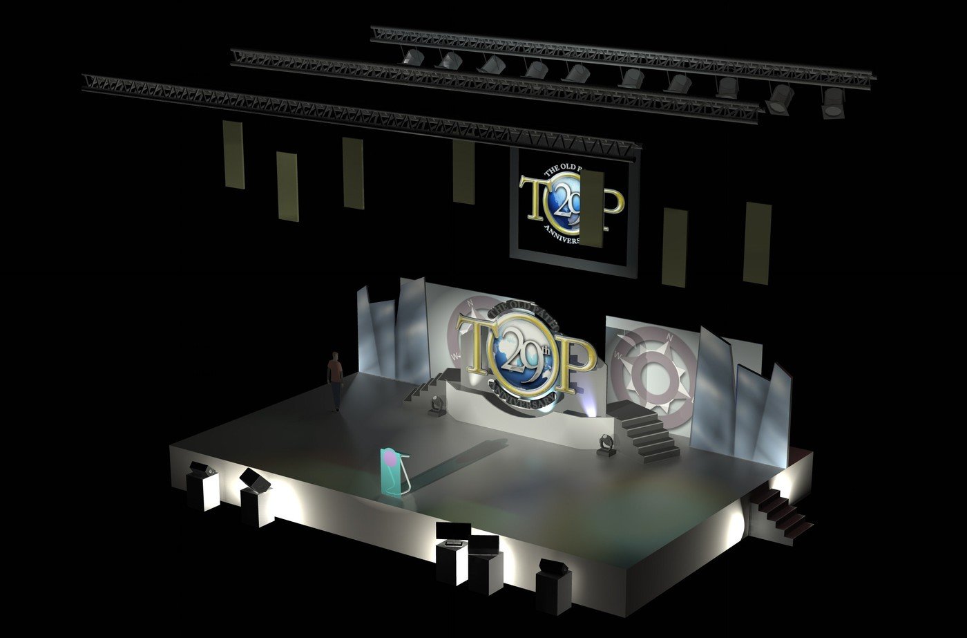 TOP 29th Anniversary stage design by randy rey at Coroflot.com