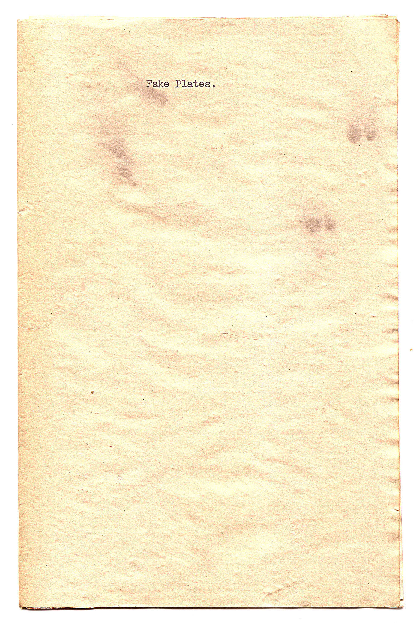 Fake Plates by Nic Jerabek at Coroflot.com