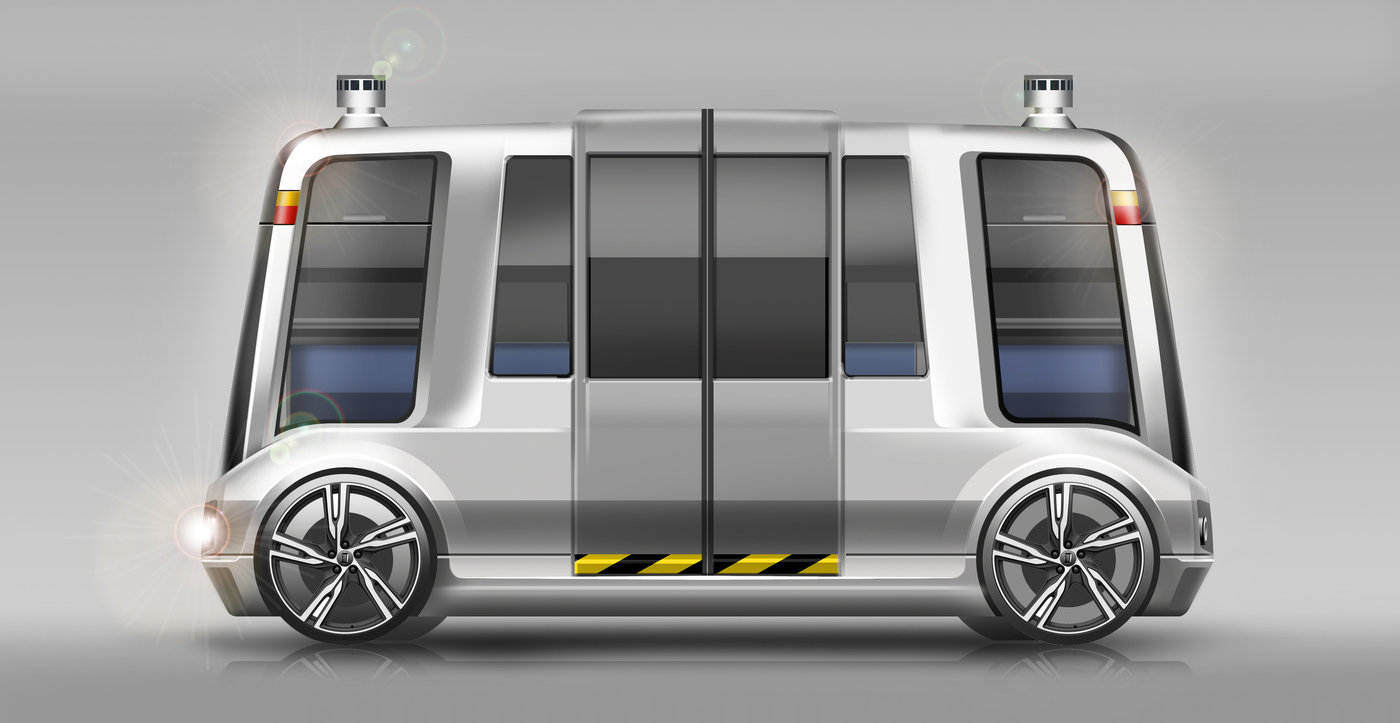 AGV Bus: Autonomous Bus by Vincent W.S Chan at Coroflot.com