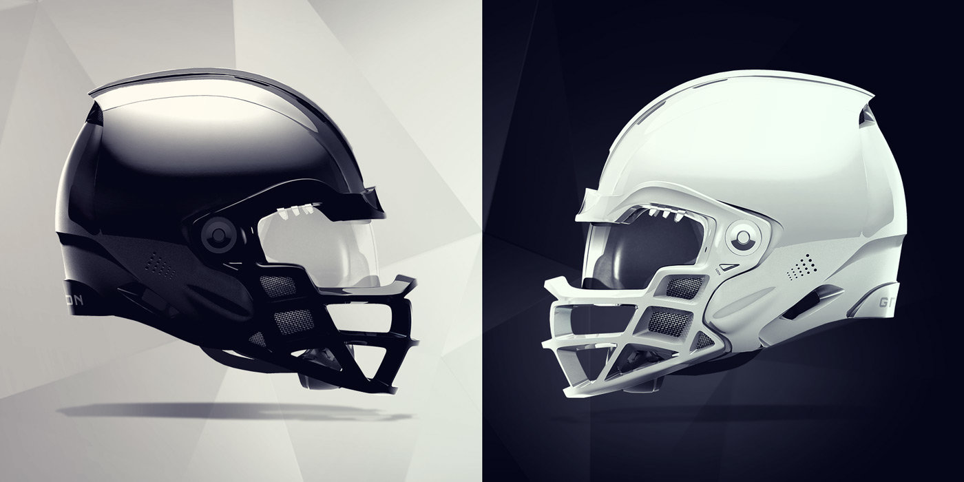 Gridiron Labs 2030 NFL Helmet by Christopher Armstrong at Coroflot.com