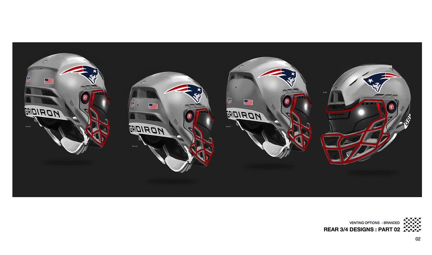 Gridiron Labs 2030 NFL Helmet by Christopher Armstrong at Coroflot.com