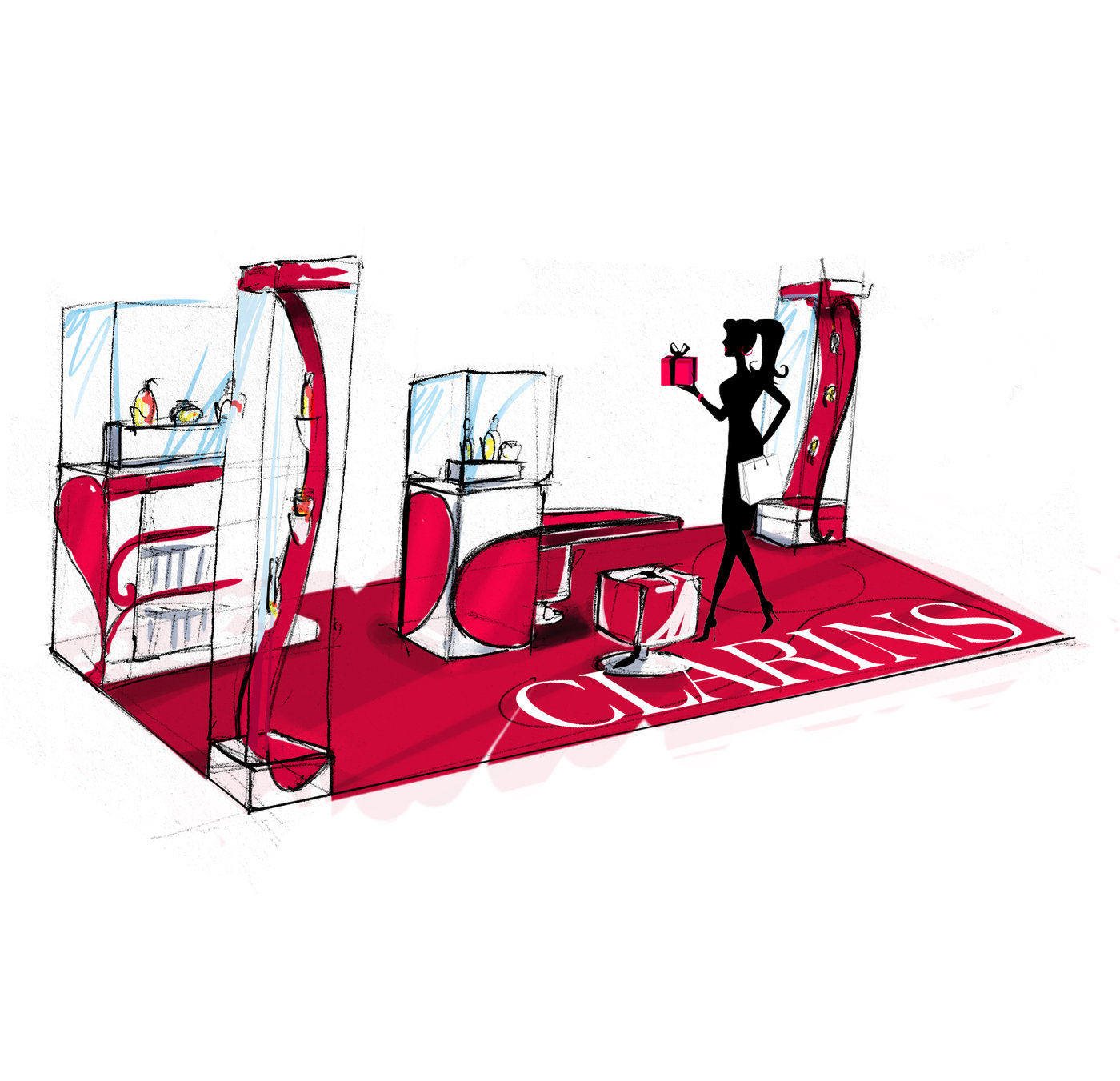Stands Clarins by Fabien Vesseron at Coroflot.com