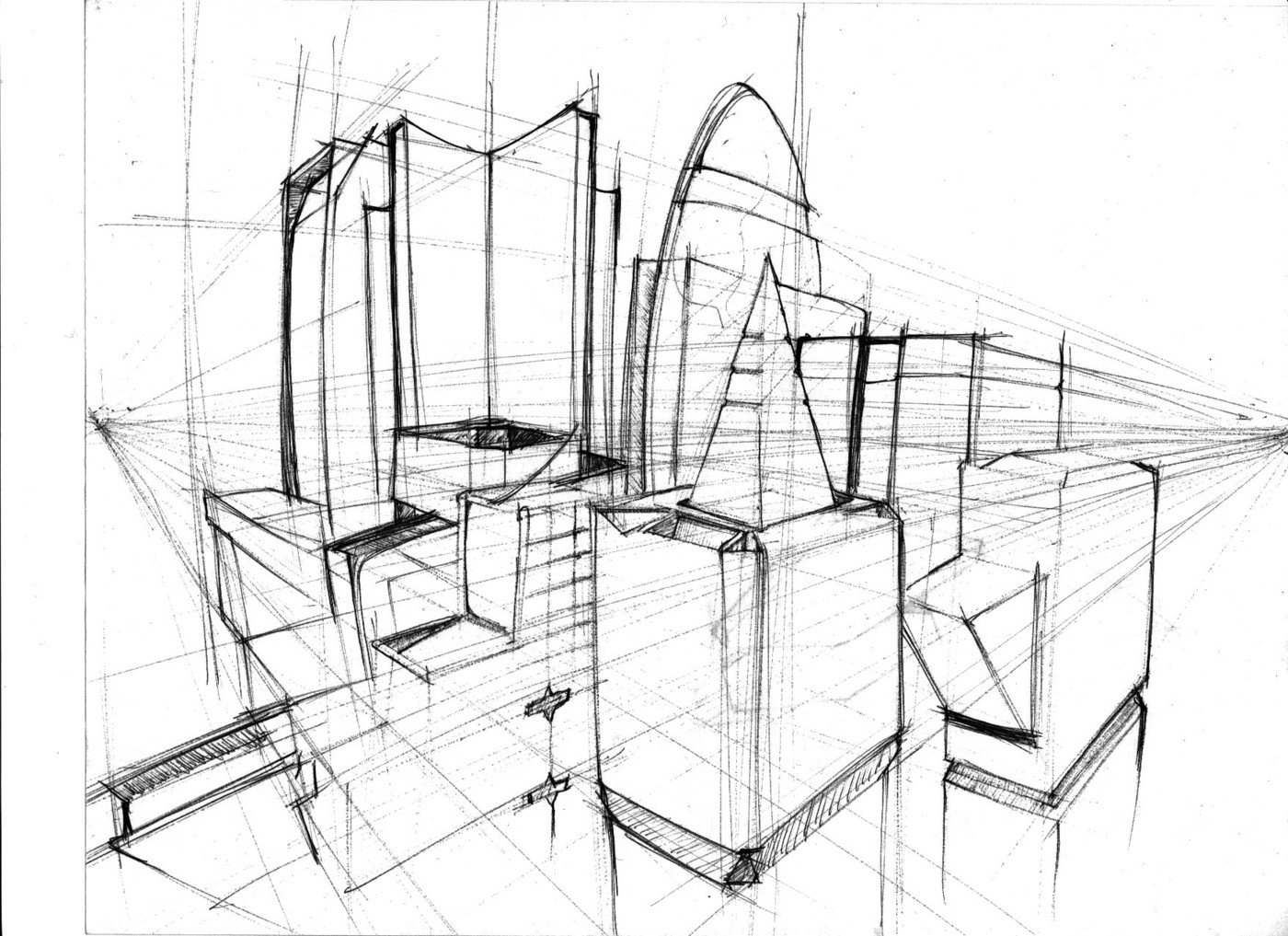 raw architecture drawings by jamal givens at Coroflot.com