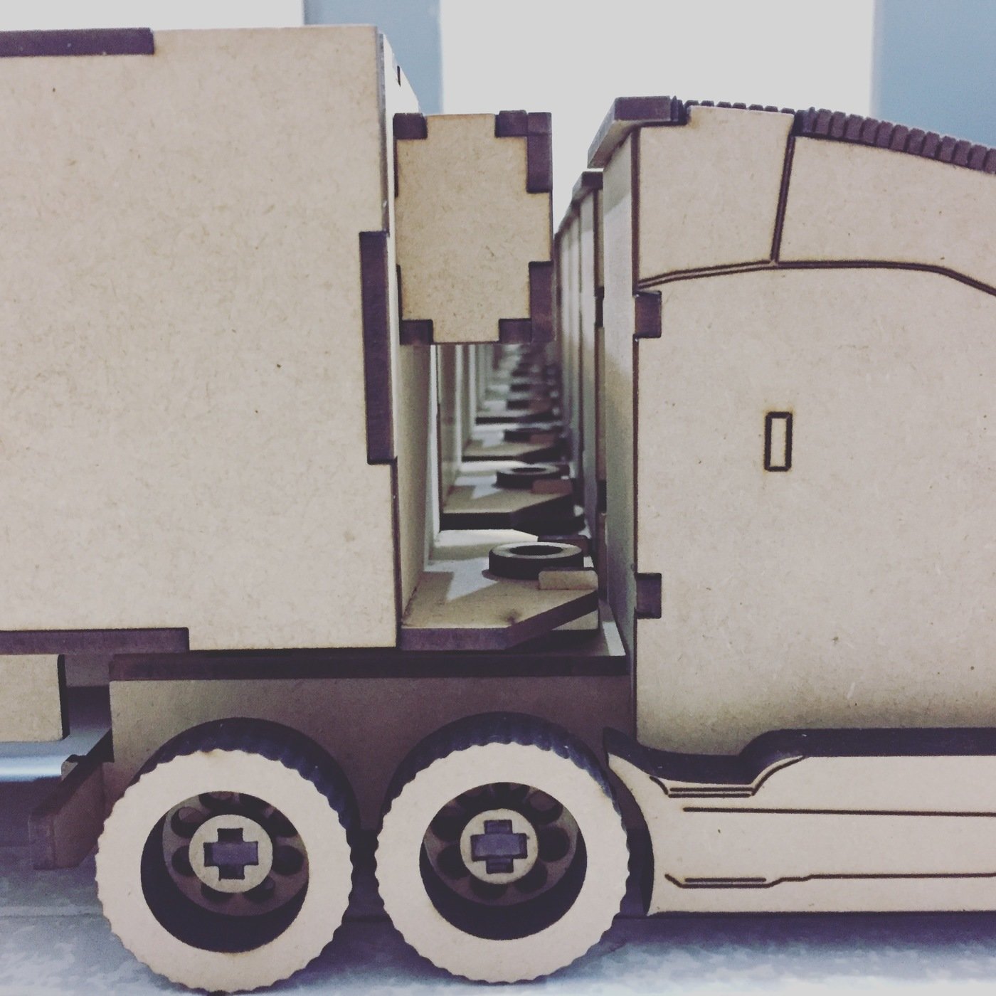 Laser cut Peterbilt Truck by Eduardo Falcon at Coroflot.com