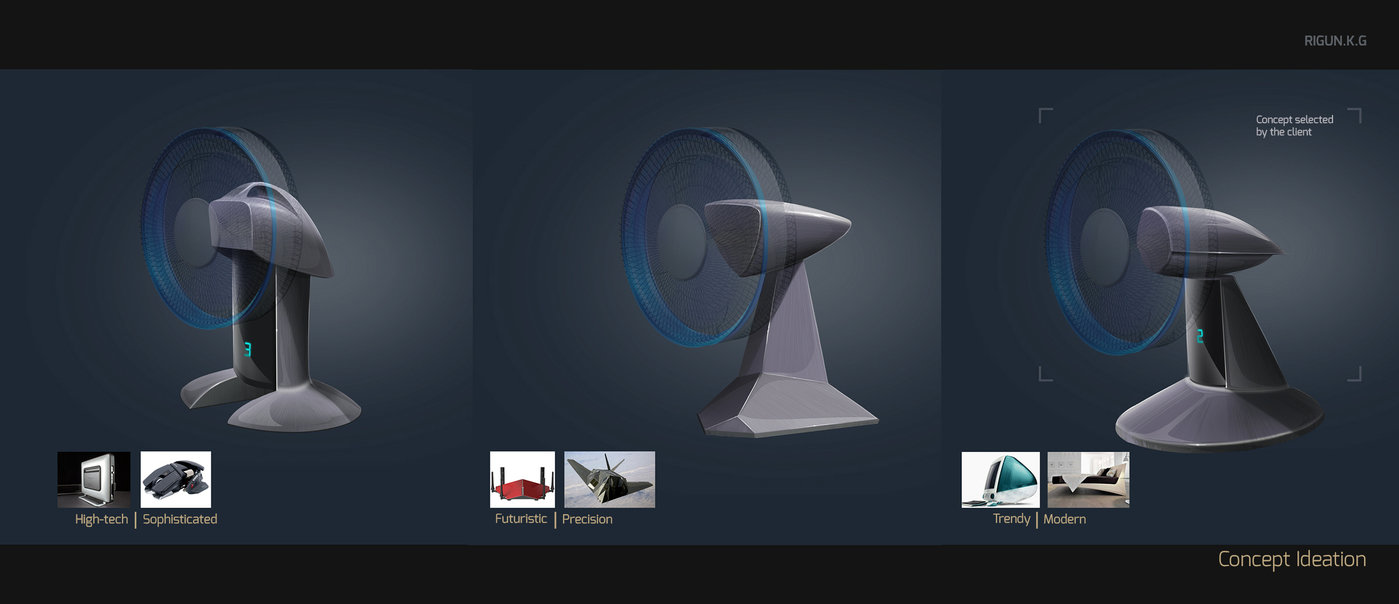 Table-fan design by Rigun K.G at Coroflot.com