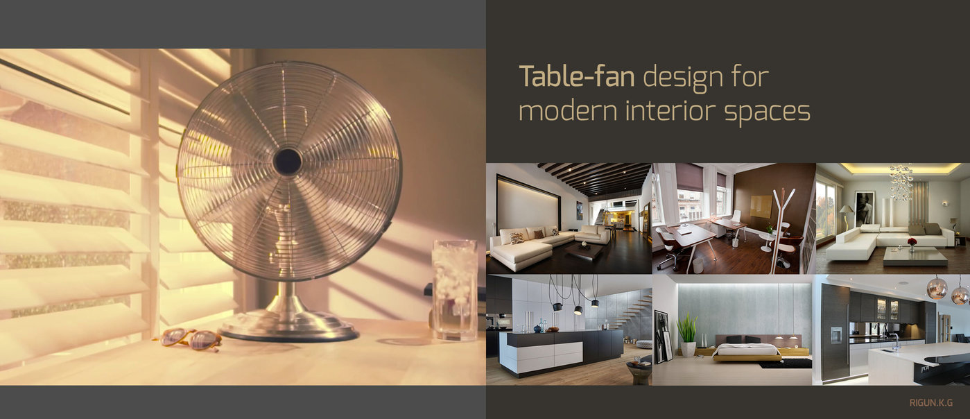 Table-fan design by Rigun K.G at Coroflot.com