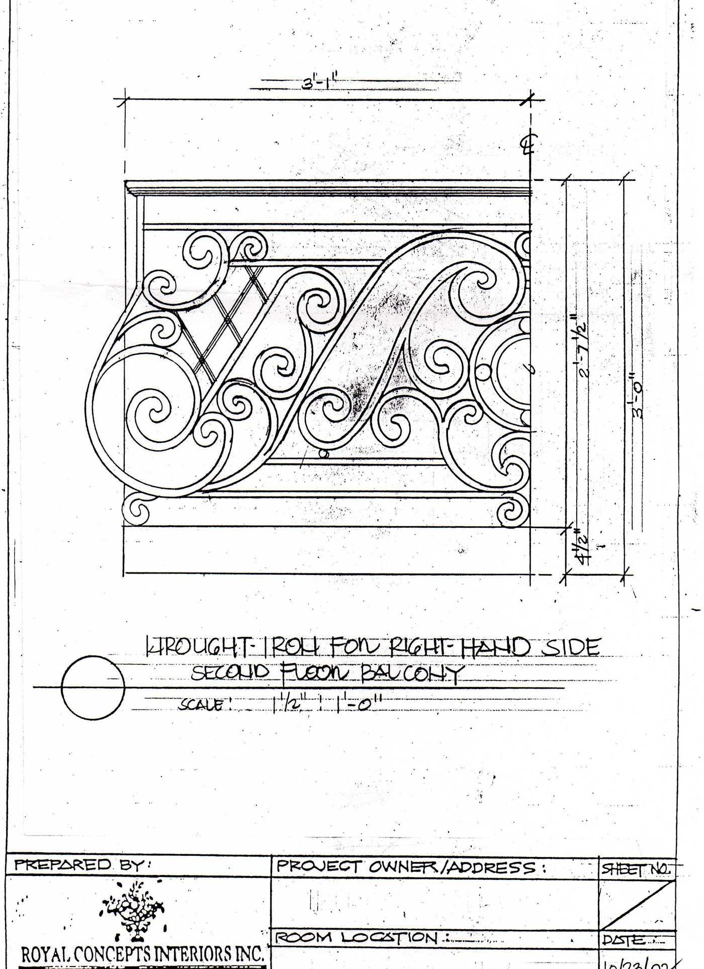 Wrought Iron Detail Drawings by Francis Fernandez at Coroflot.com