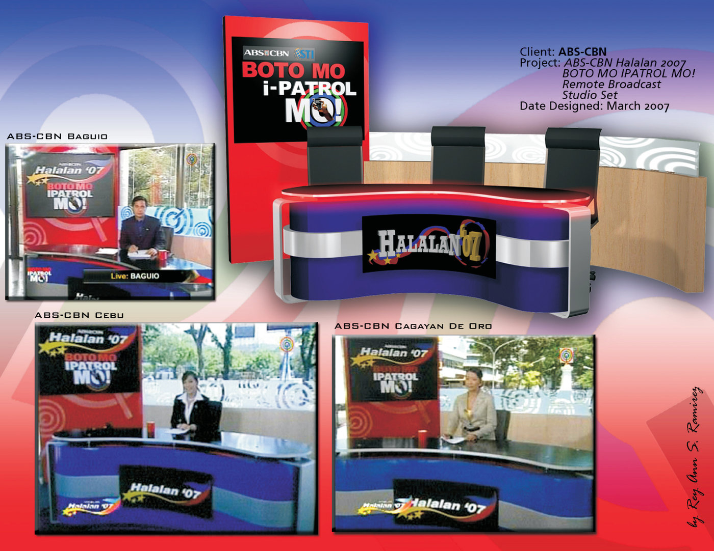 TV Studio Set by Rey Ann Ramirez Baldomero at Coroflot.com