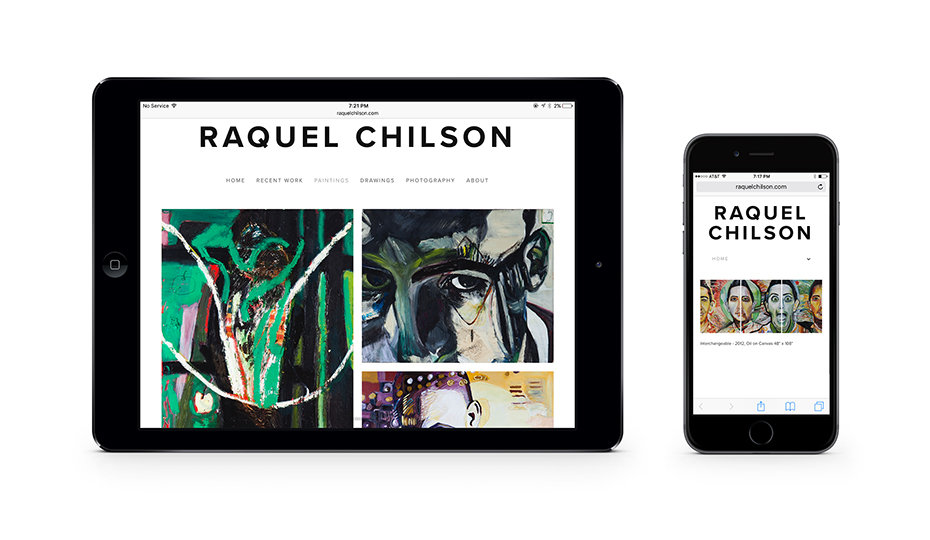 Raquel Chilson Art - Brand & Web Design by Jenifer Kresge at Coroflot.com