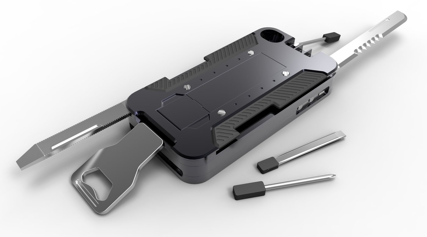"Survivor" Modular multi-tool case by Timothy Ng at Coroflot.com