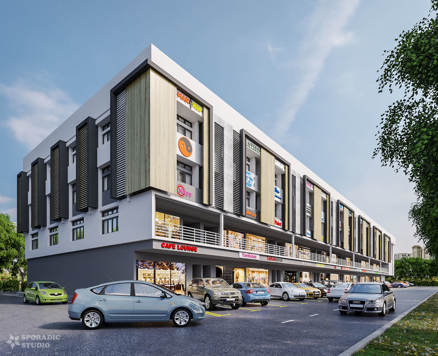 commercial exterior by Jackie Teh at Coroflot.com