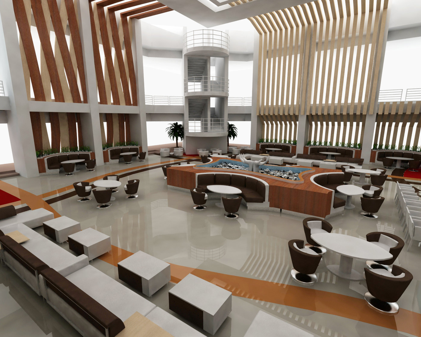 coffee lounge design for canadian university of dubai by yahkoob ...