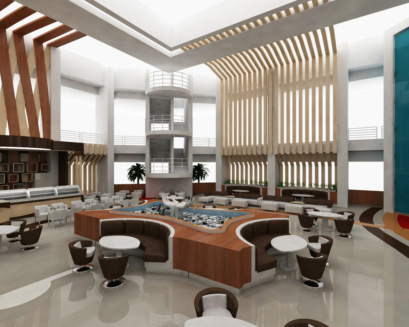 coffee lounge design for canadian university of dubai by yahkoob ...