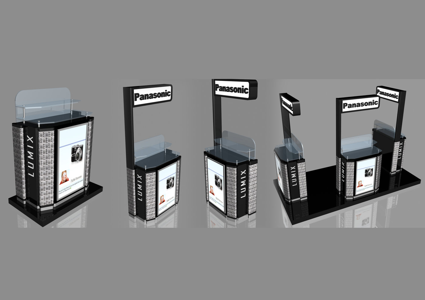 Mall podium & pose kiosks design by yahkoob valappil at Coroflot.com
