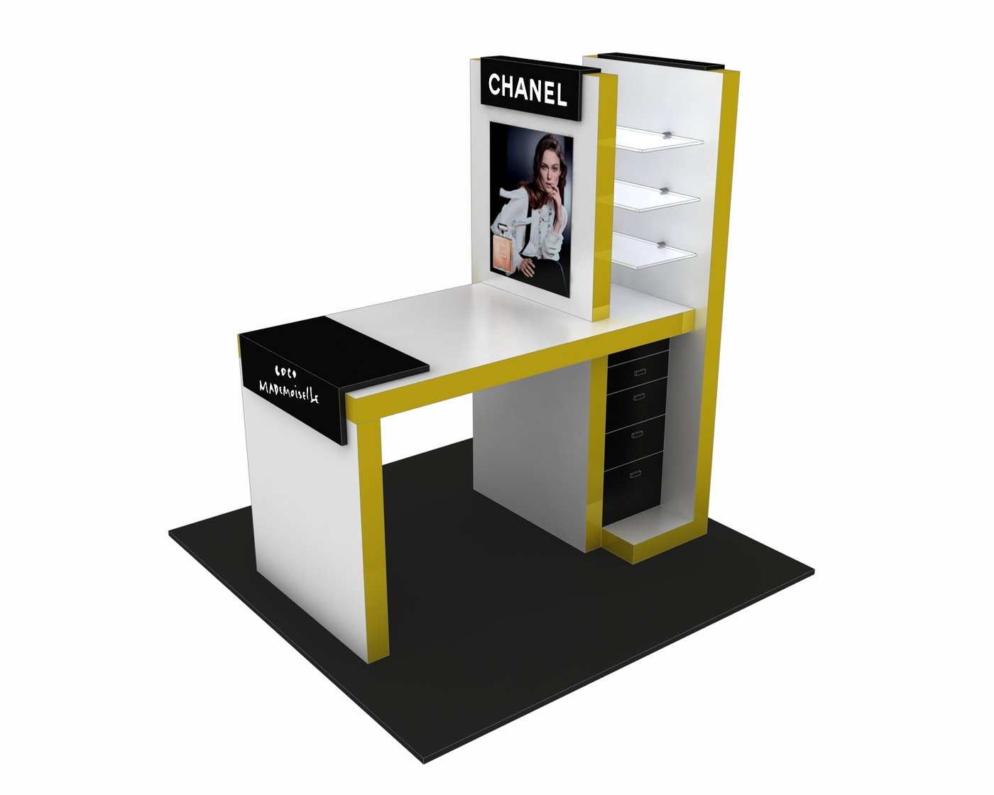 Mall podium & pose kiosks design by yahkoob valappil at Coroflot.com