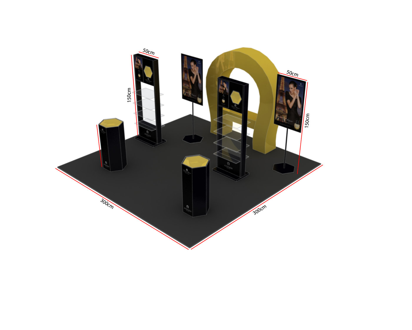 Mall podium & pose kiosks design by yahkoob valappil at Coroflot.com