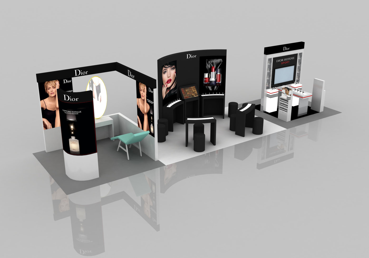 Mall podium & pose kiosks design by yahkoob valappil at Coroflot.com
