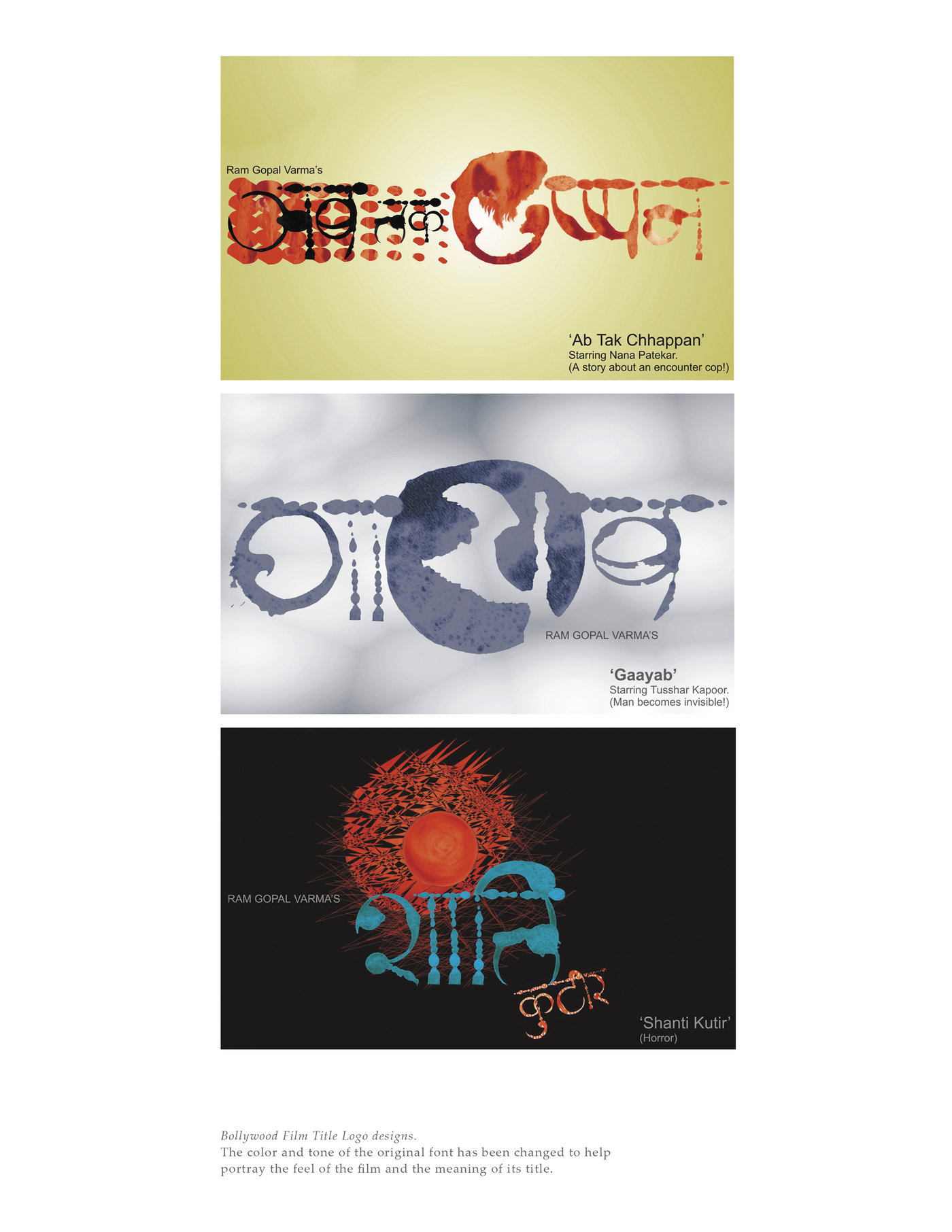 Hindi Chai Font Design by Anubhuti Desai at Coroflot.com