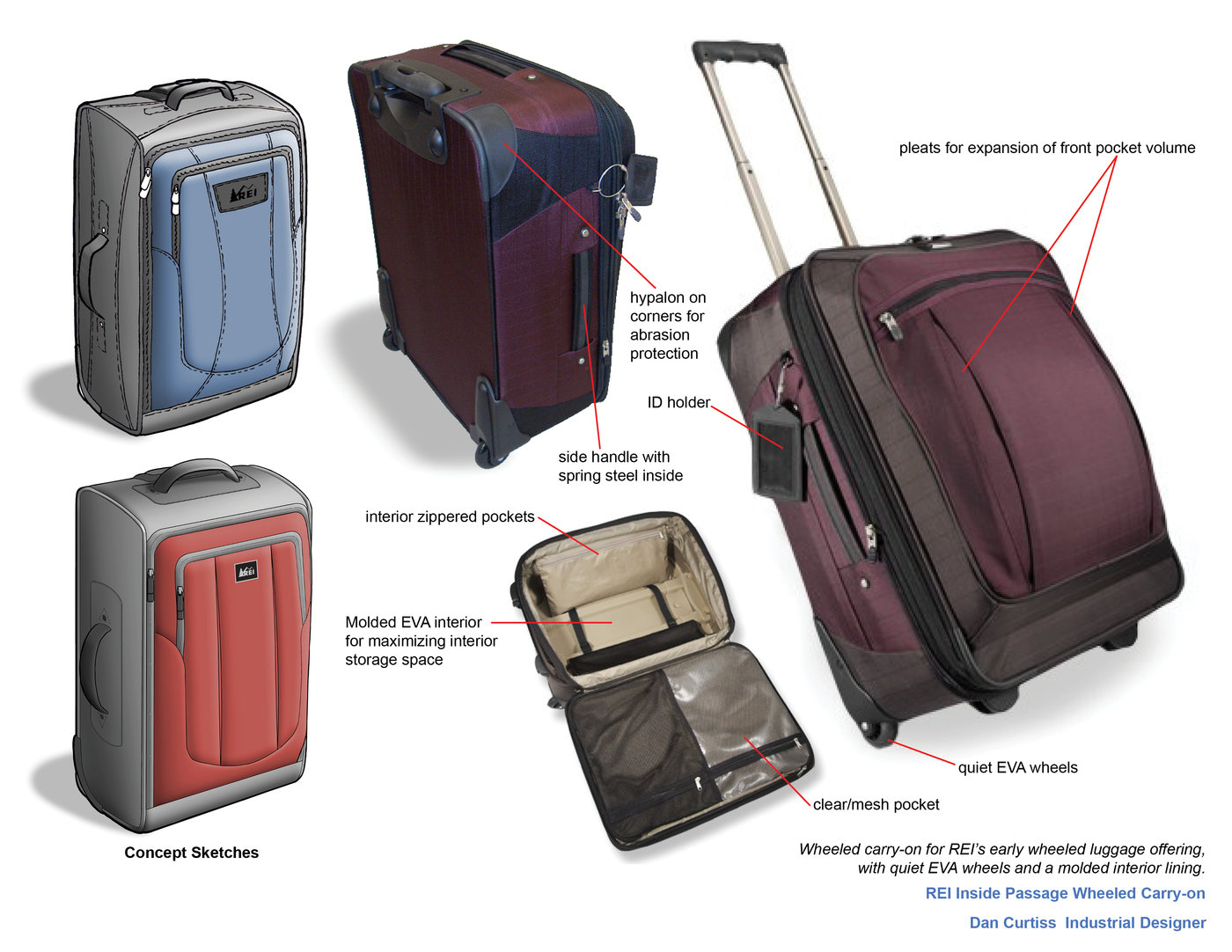 Wheeled Carry-on Case Design by Dan Curtiss at Coroflot.com
