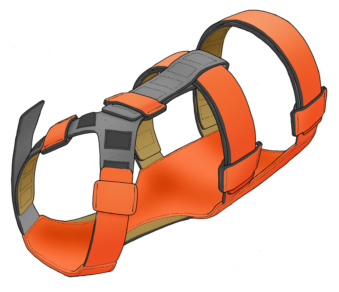 Safety Skid Plate for Hunting Dogs by Dan Curtiss at Coroflot.com