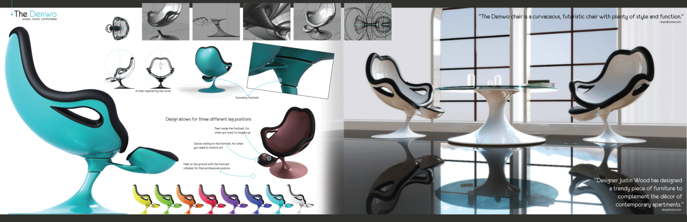 The Denwo Chair by Justin Wood at Coroflot.com