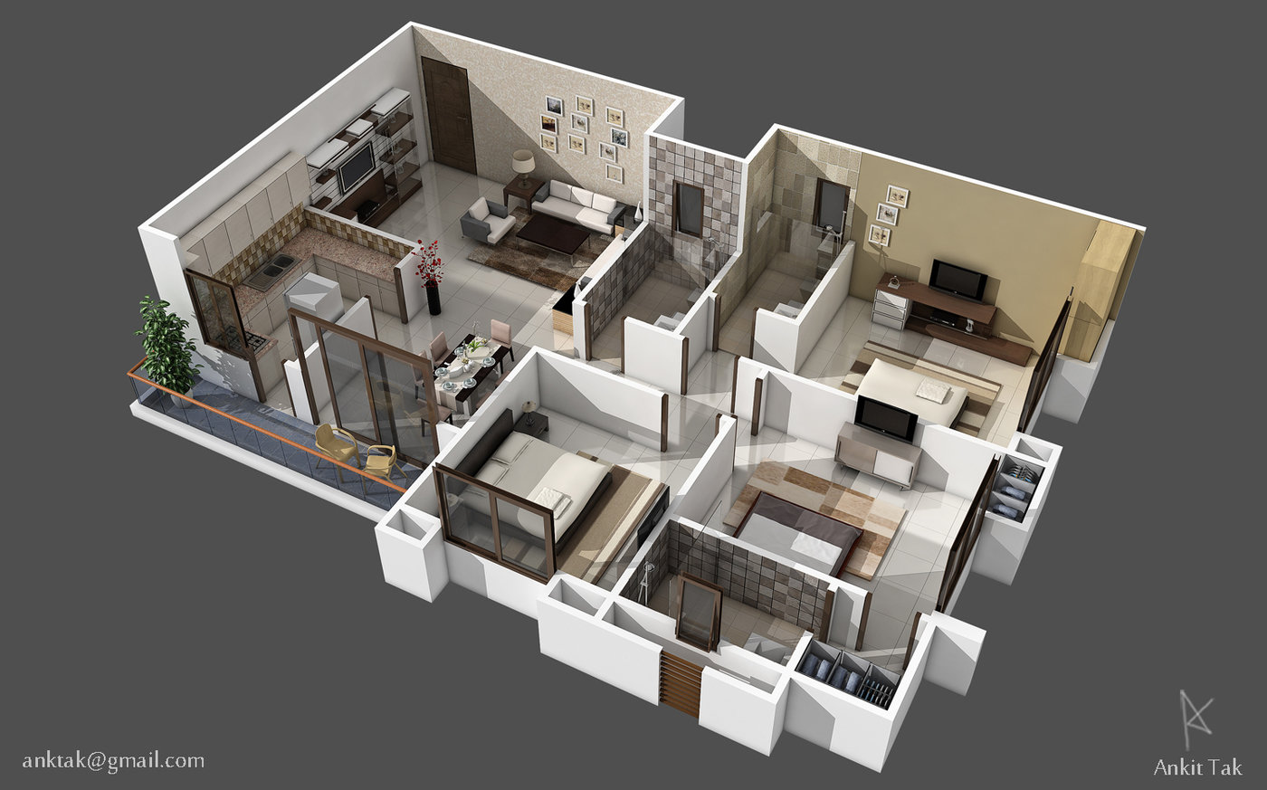 FLOOR PLAN-RENDER by Ankit tak at Coroflot.com