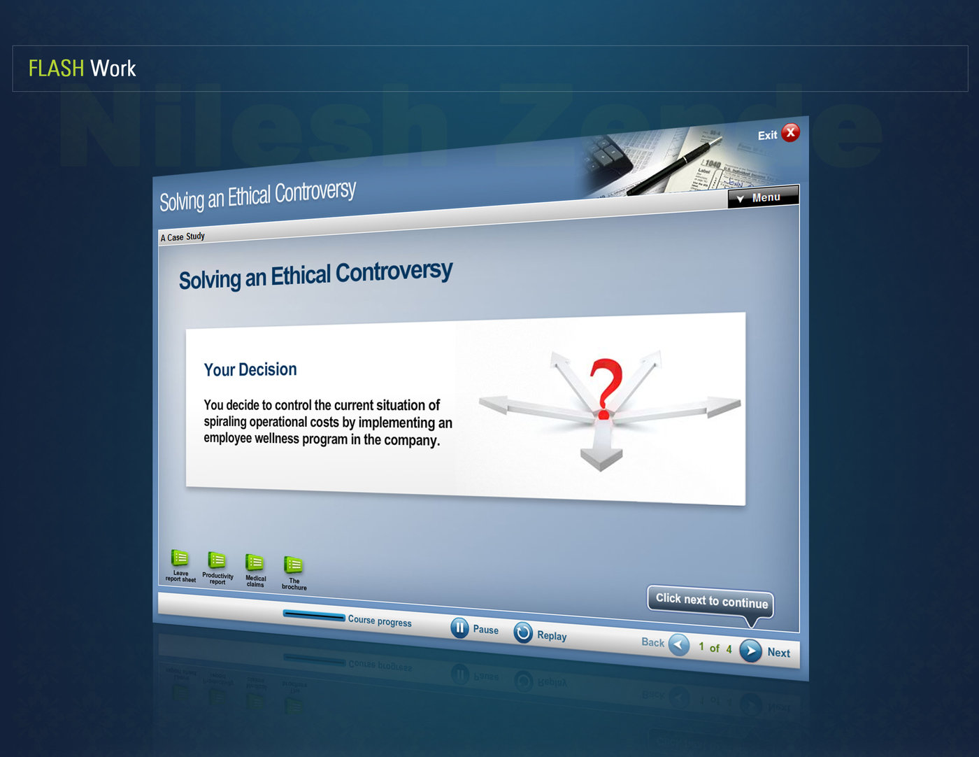 Flash designs by Nilesh Zende at Coroflot.com