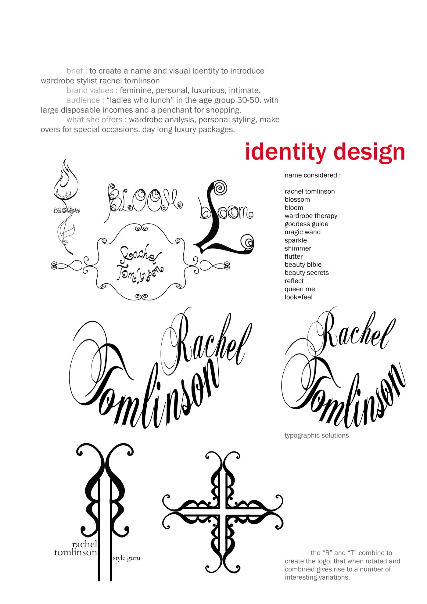 visual identity -stylist by Renu Patwardhan at Coroflot.com