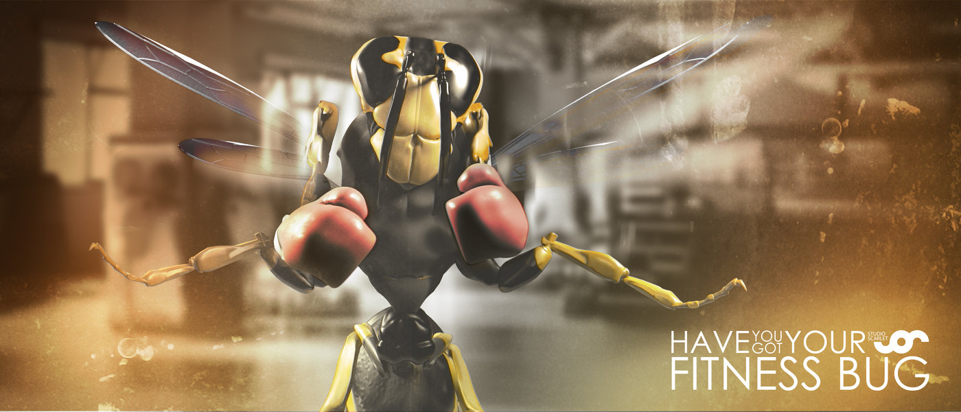 Wasp 3D model and animation by Kevin Boulton at Coroflot.com