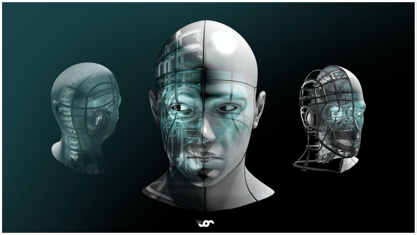 Automaton Head WIP by Kevin Boulton at Coroflot.com