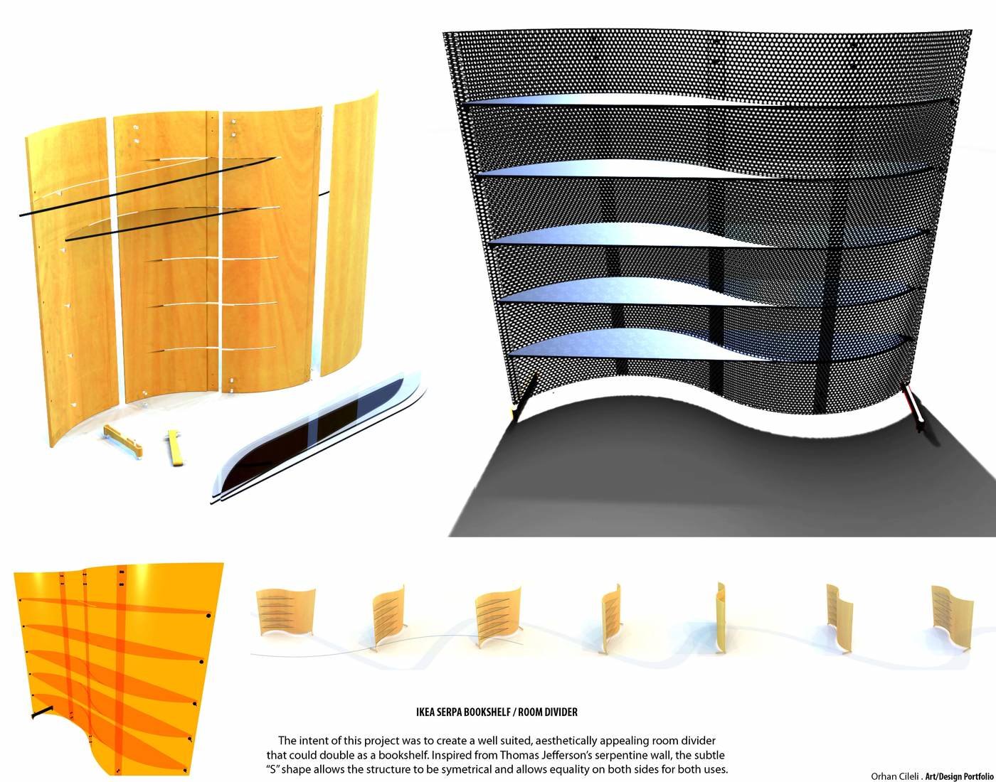 Furniture Design - Serpa Bookshelf by Orhan Cileli at Coroflot.com