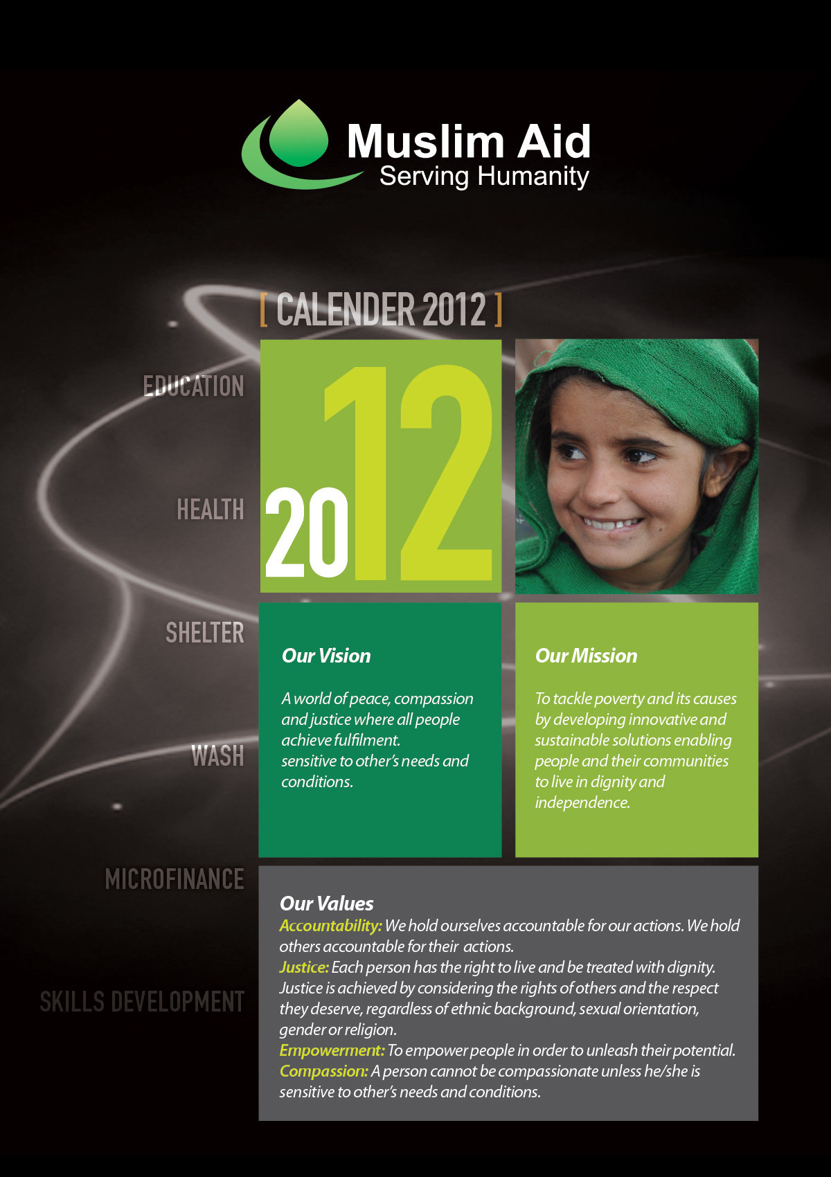 NGO calendar design by arslan Khan babar at Coroflot.com