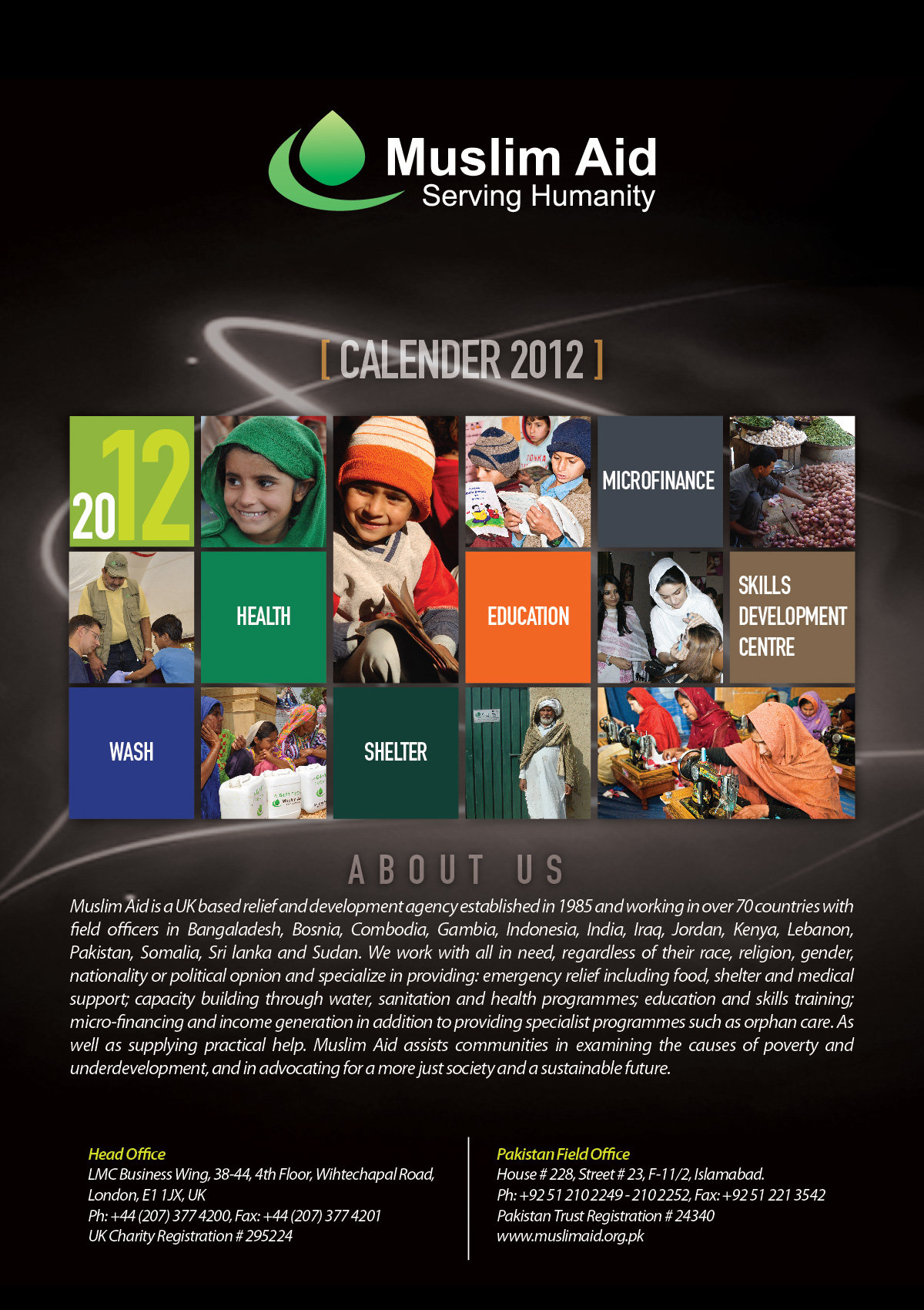 NGO calendar design by arslan Khan babar at Coroflot.com