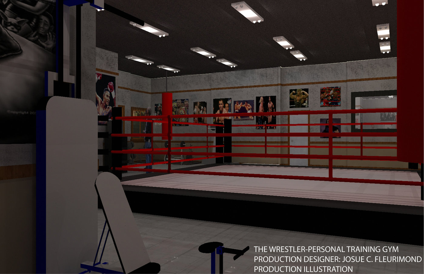 Boxing Wrestling Gym 3d Modeling Illustrations by Josue Fleurimond at ...
