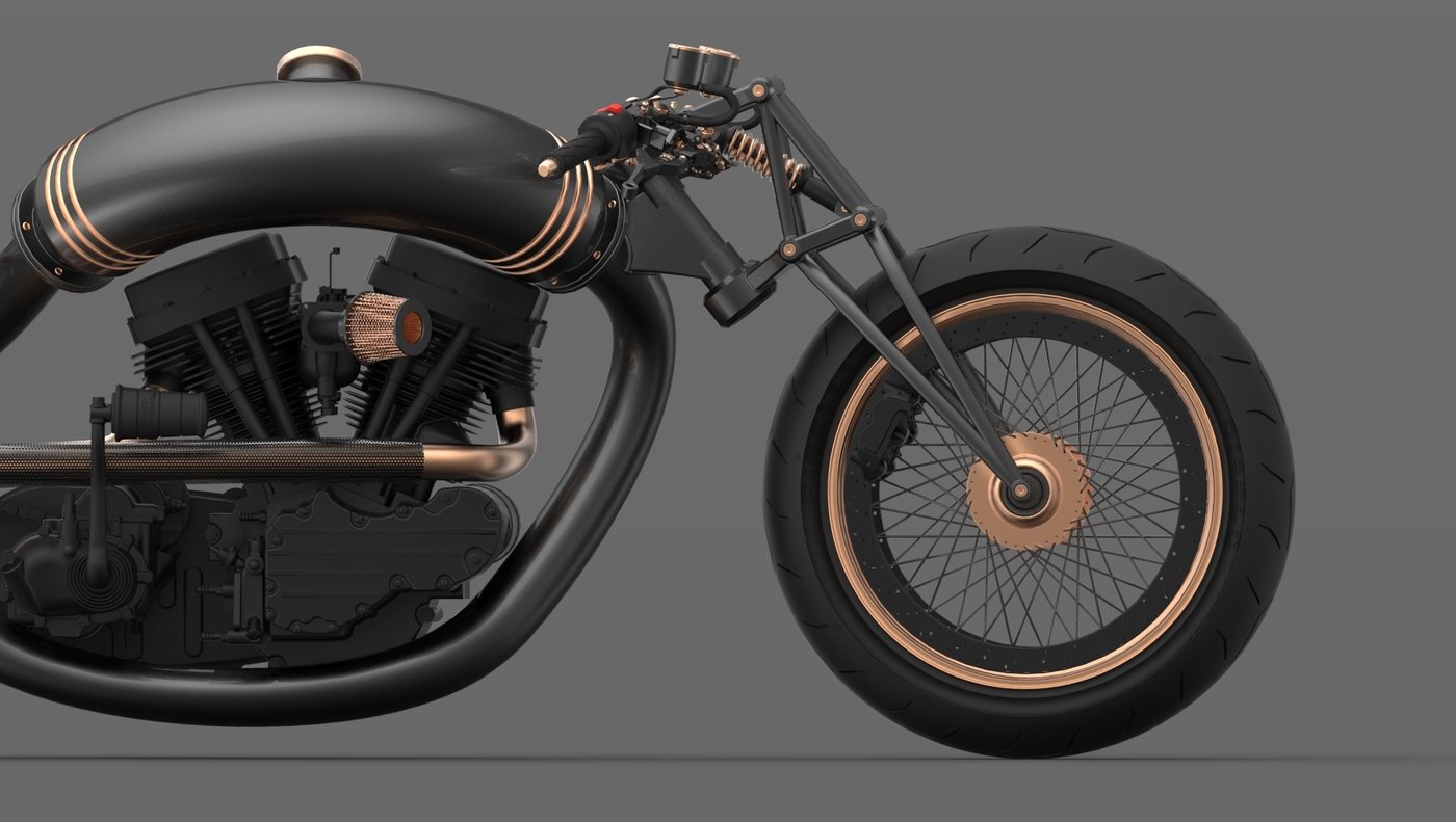 Lowrider motorcycle concept by John Bridge at Coroflot.com