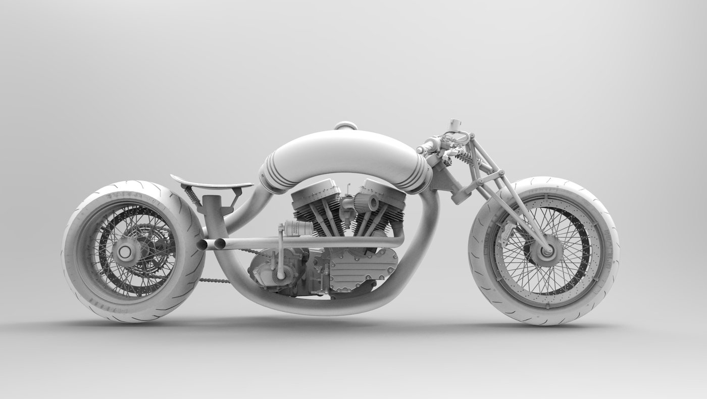 Lowrider motorcycle concept by John Bridge at Coroflot.com