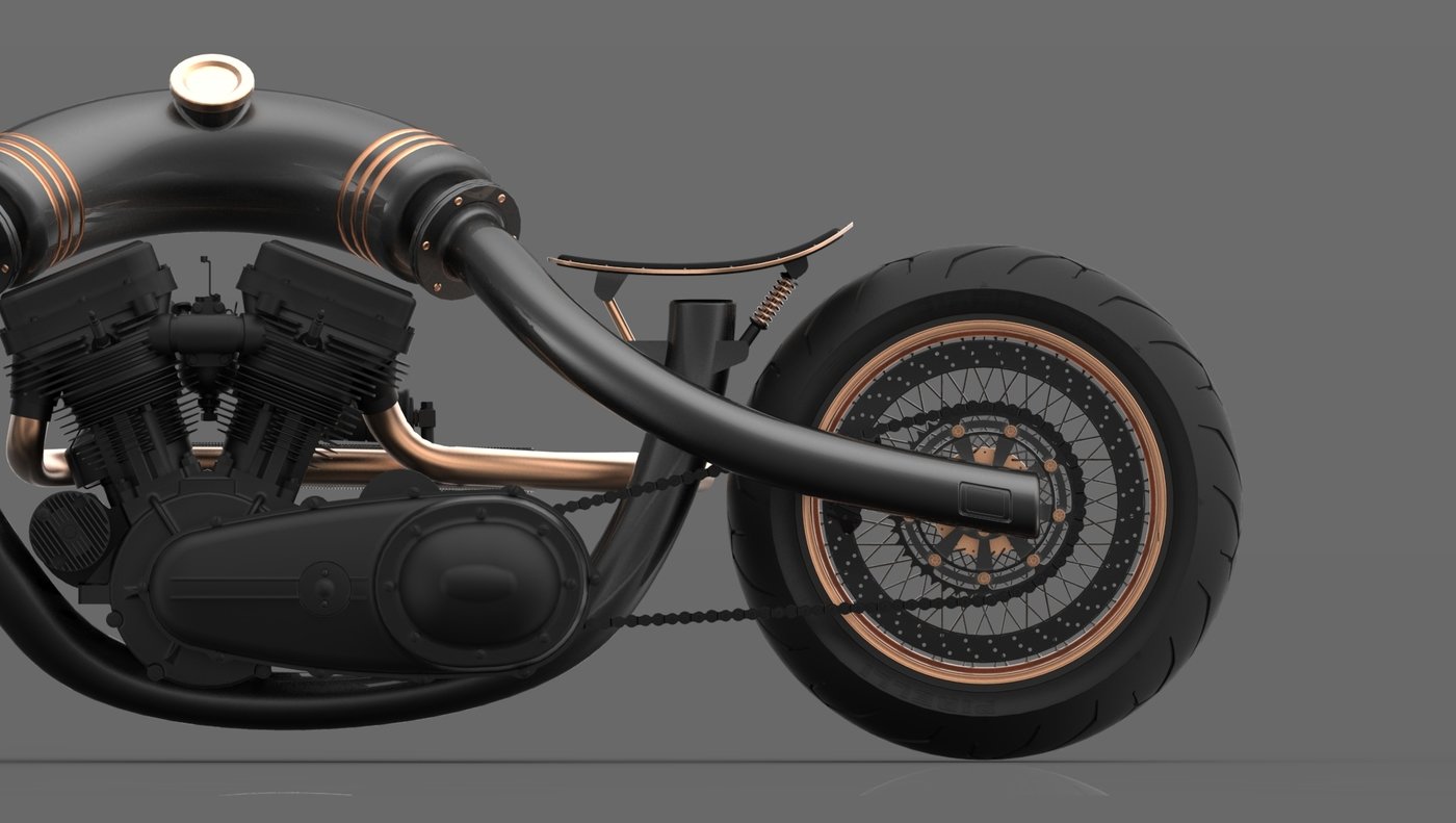 Lowrider motorcycle concept by John Bridge at Coroflot.com
