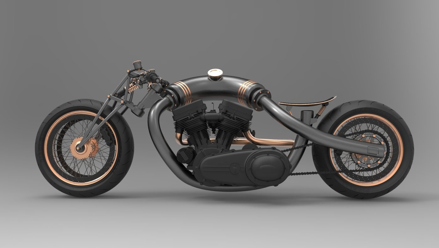 Lowrider motorcycle concept by John Bridge at Coroflot.com