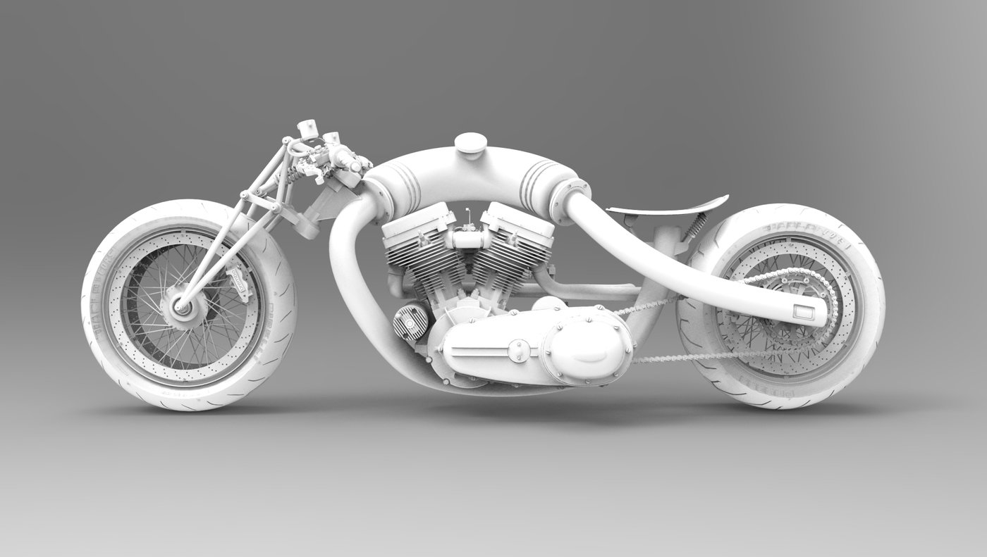 Lowrider motorcycle concept by John Bridge at Coroflot.com