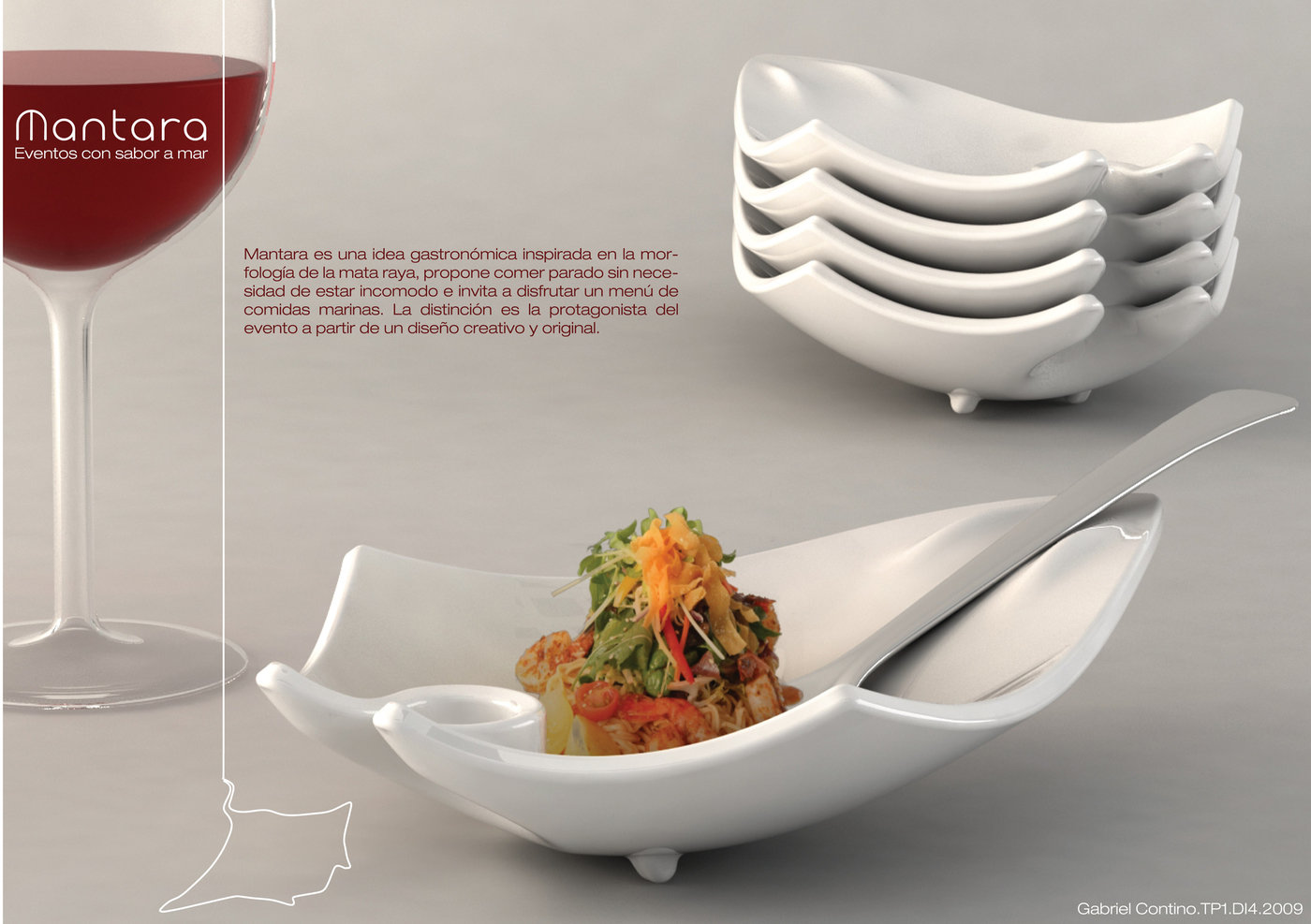 Plato para comer de pie by Gabriel Contino at Coroflot.com
