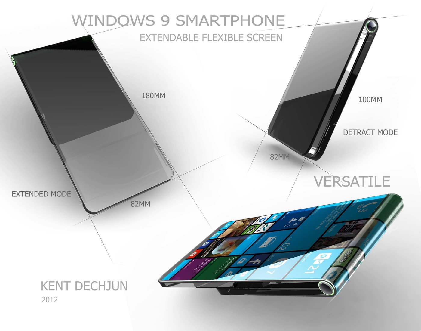 Smartphones Future Windows 9 extendable flexible screen( Jelly fish ...