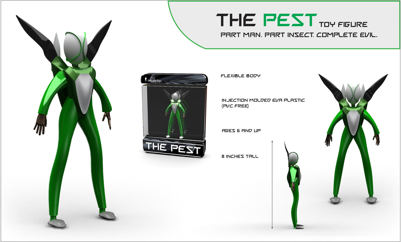 The Pest toy figure by James Odessky at Coroflot.com