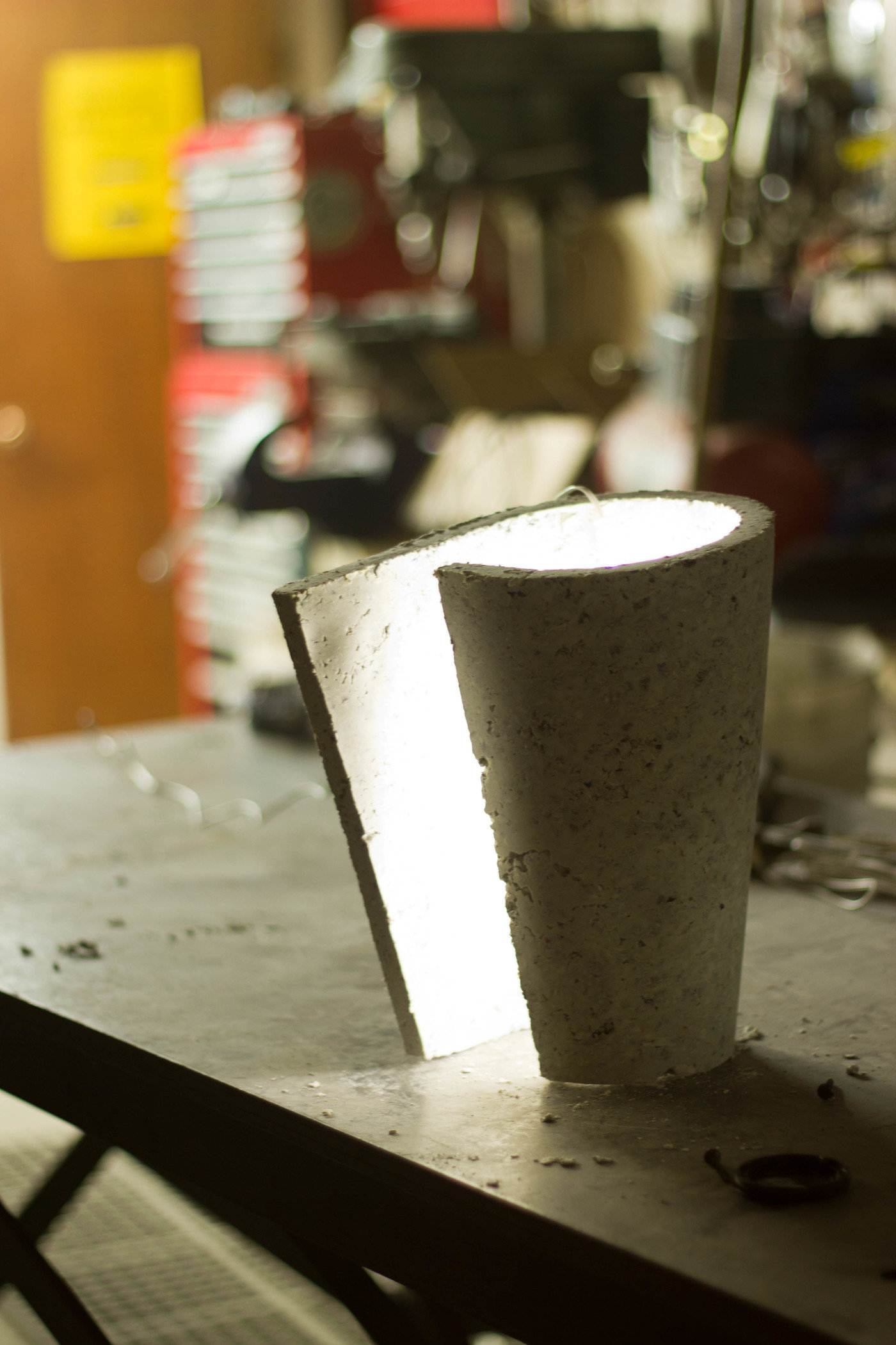 Moses the concrete Lamp by Ryan Spotowski at Coroflot.com